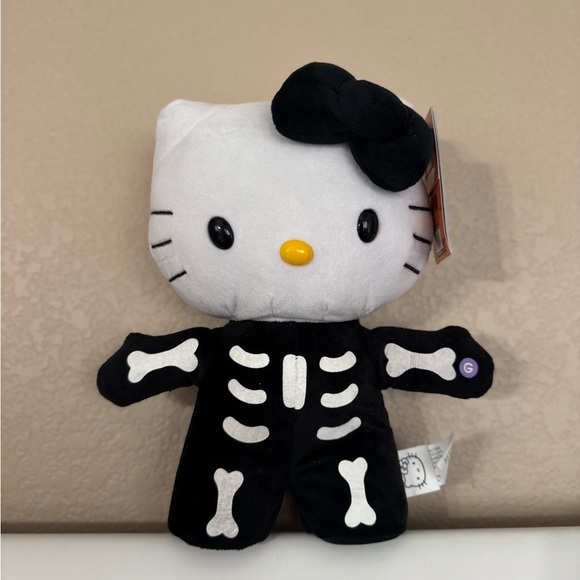 Hello Kitty | Toys | Hello Kitty Skeleton Plush Toy Black And White ...